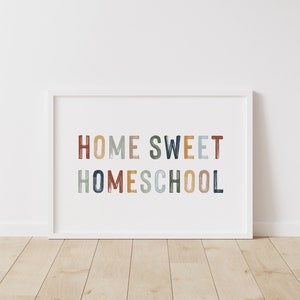 DIGITAL DOWNLOAD Home Sweet Homeschool Sign Homeschool Printable Wall ...