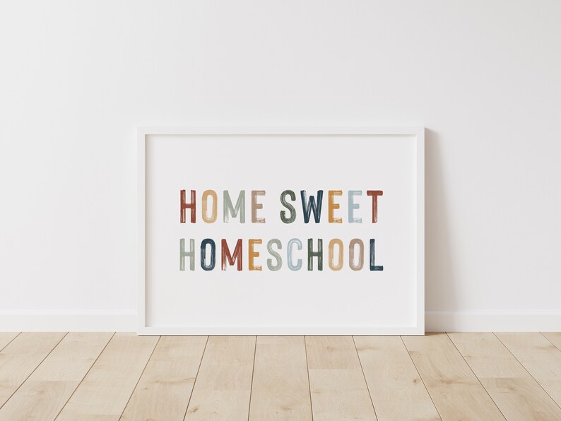 DIGITAL DOWNLOAD Home Sweet Homeschool Sign Homeschool | Etsy