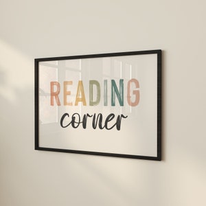DIGITAL DOWNLOAD Reading Corner Decor Classroom Educational Posters ...