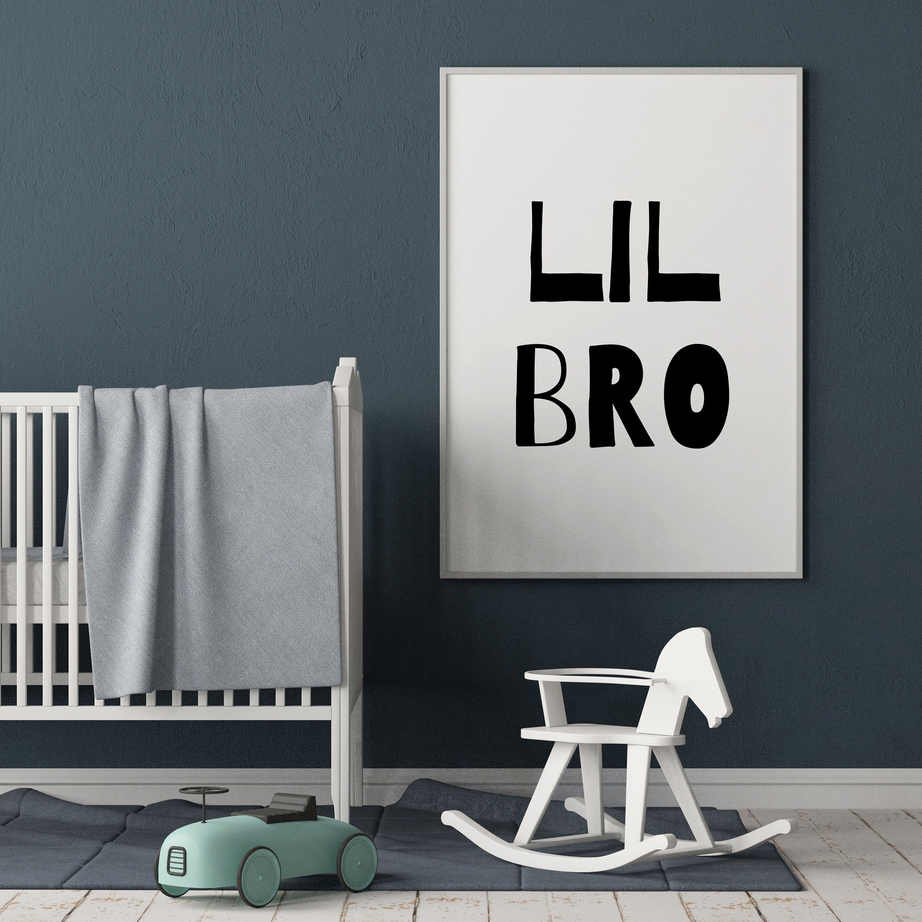 Lil Bro Lil Brother Brothers Boys Room Decor Wall Art - Etsy
