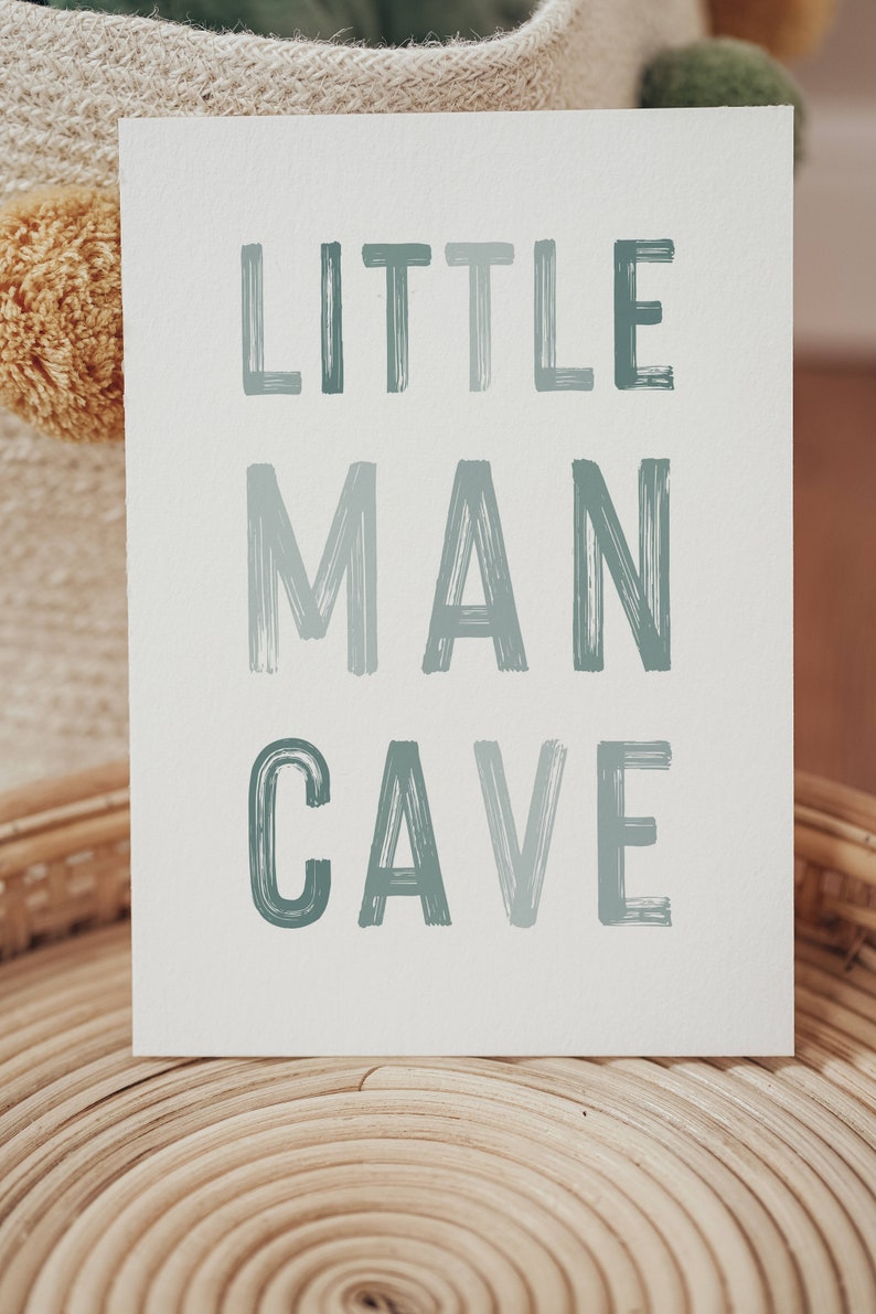 DIGITAL DOWNLOAD Little Man Cave Sign Boys Nursery Wall | Etsy