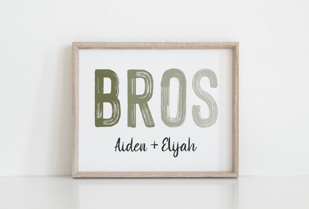 DIGITAL DOWNLOAD • Brothers Room Decor • Custom Nursery Name Sign Boy ...