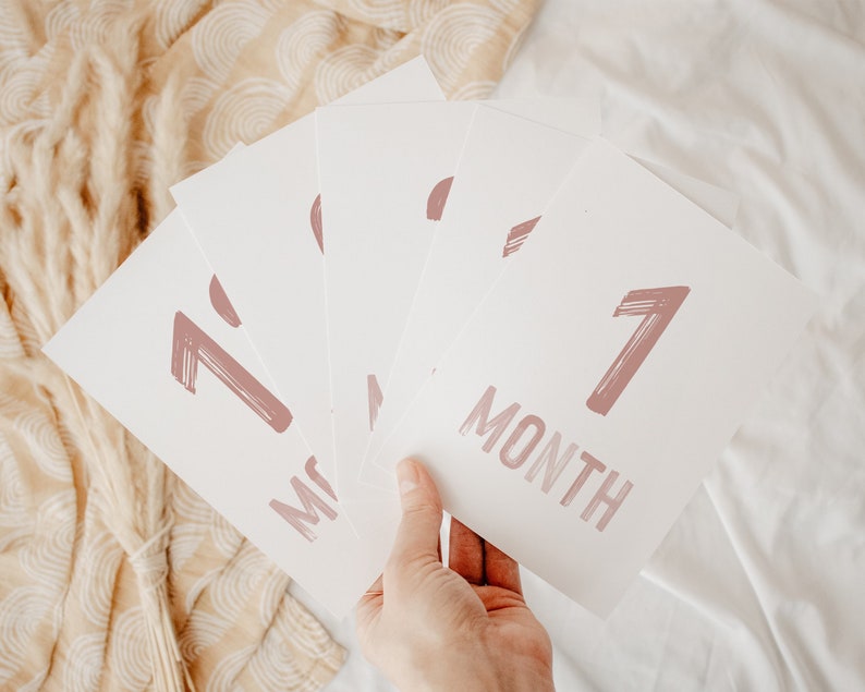 DIGITAL DOWNLOAD Monthly Milestone Cards Pink Printable - Etsy