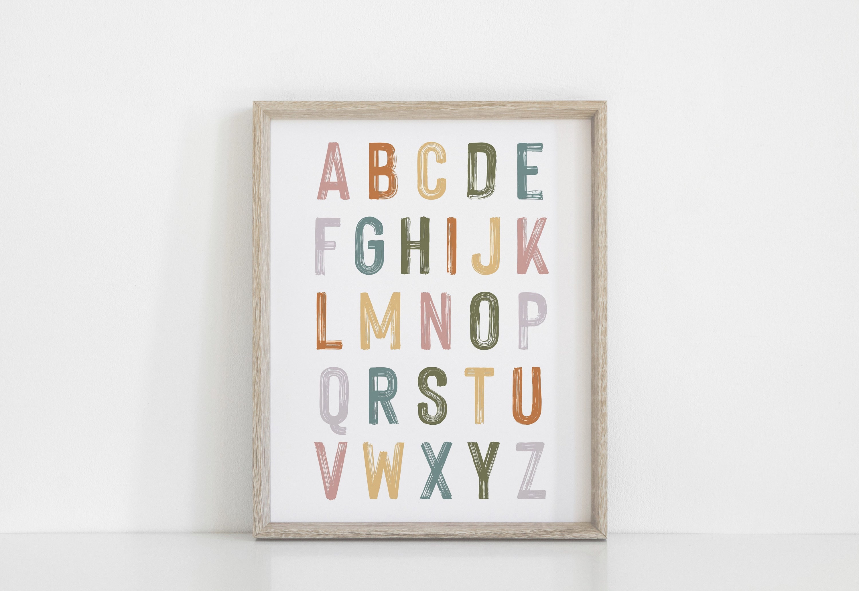 DIGITAL DOWNLOAD Alphabet Poster Rainbow Educational | Etsy