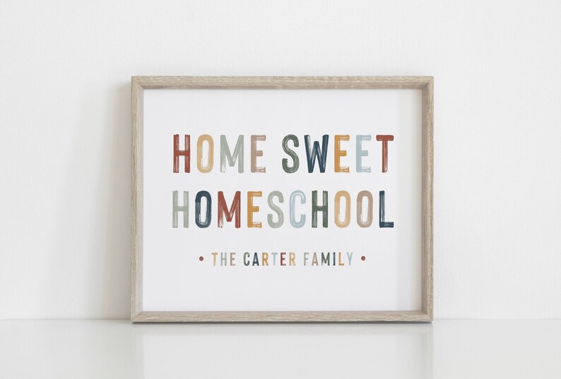 DIGITAL DOWNLOAD Home Sweet Homeschool Sign Homeschool | Etsy