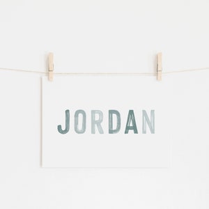 DIGITAL DOWNLOAD Nursery Name Sign Blue Personalized Name Sign for Kids ...