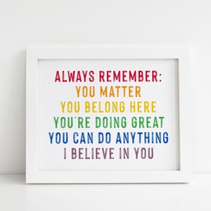 DIGITAL DOWNLOAD Classroom Decor Rainbow Classroom Signs Rainbow ...