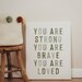 DIGITAL DOWNLOAD Strong Brave Loved Green Nursery Wall Decor Kids Room ...