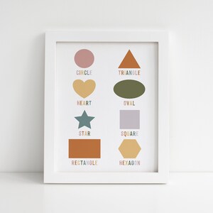 DIGITAL DOWNLOAD Shapes Printable Educational Posters Preschool Decor ...