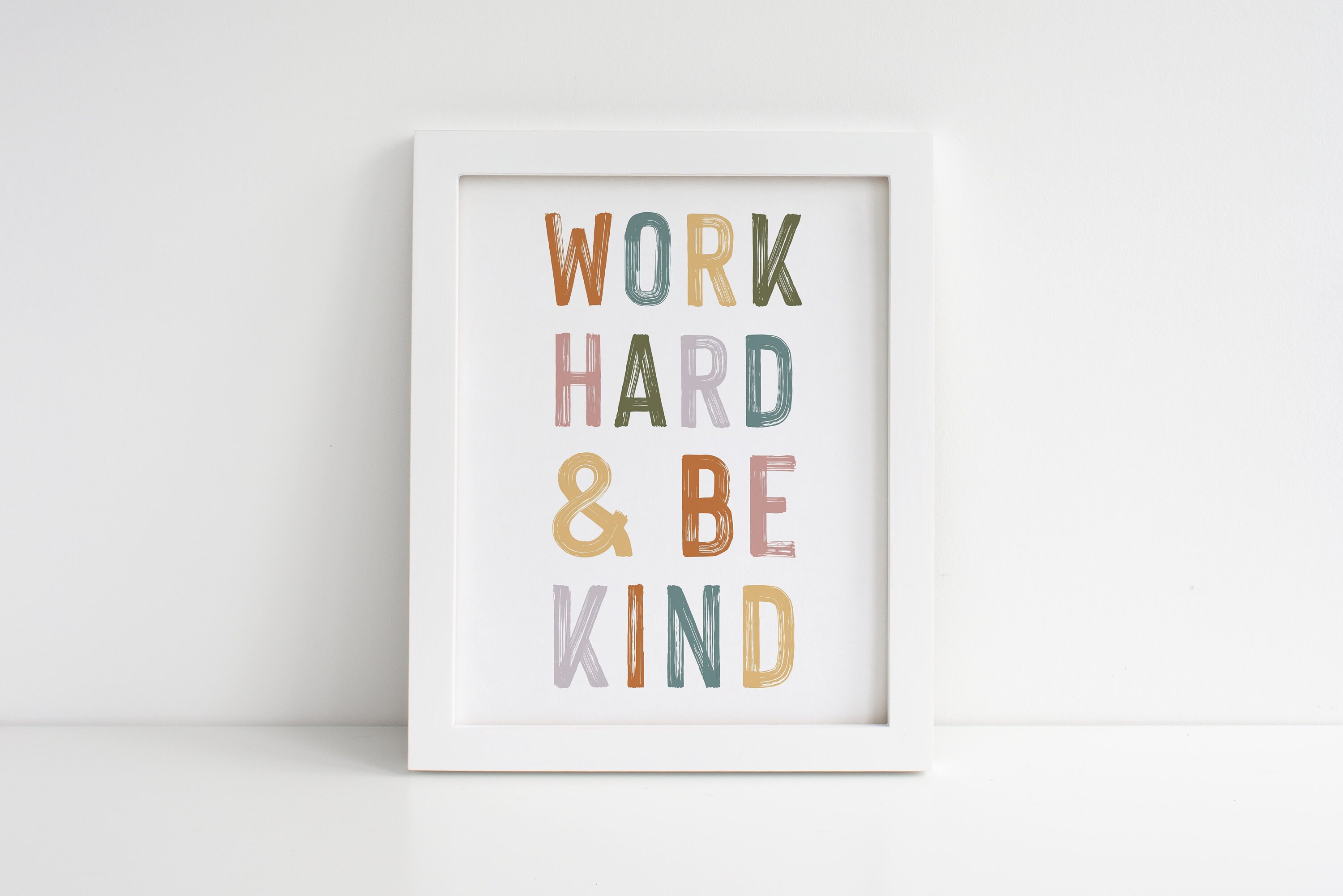 DIGITAL DOWNLOAD Work Hard & Be Kind Classroom Decor | Etsy
