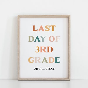 DIGITAL DOWNLOAD First Day of School Sign Printable Retro Rainbow ...