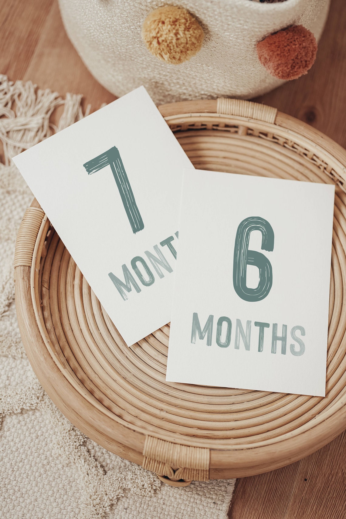 DIGITAL DOWNLOAD Monthly Milestone Cards Blue Printable - Etsy