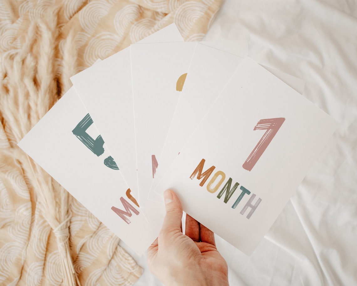 DIGITAL DOWNLOAD Monthly Milestone Cards Rainbow Printable - Etsy