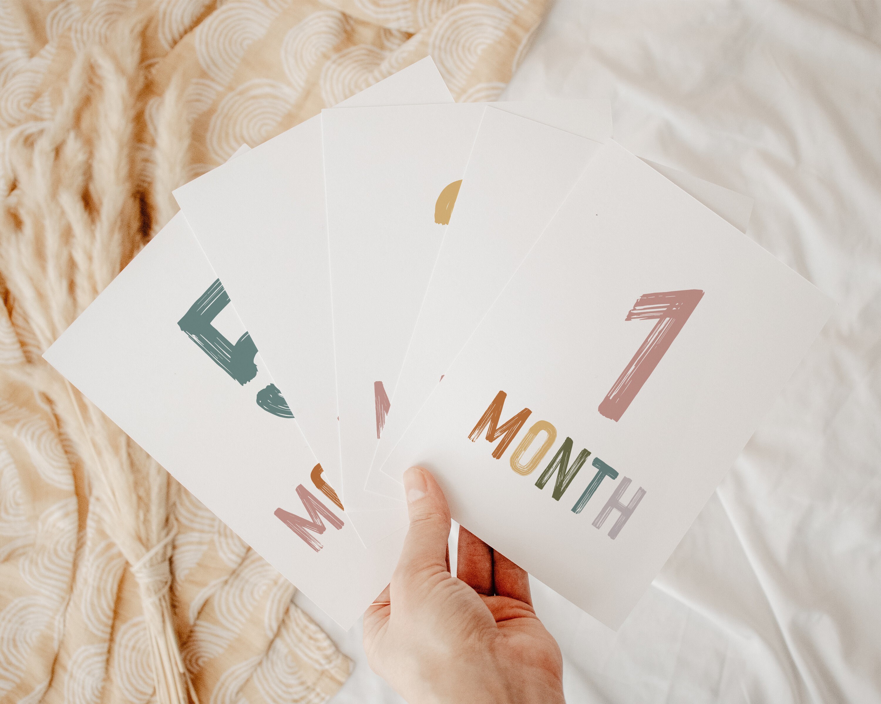 DIGITAL DOWNLOAD Monthly Milestone Cards Rainbow Printable - Etsy