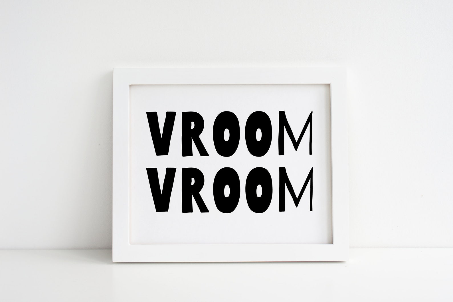 Vroom Vroom Kids Room Decor Car Boy Nursery Decor Black and - Etsy
