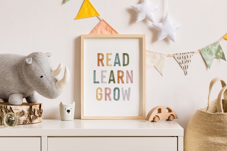 DIGITAL DOWNLOAD Read Learn Grow Reading Nook Kids - Etsy
