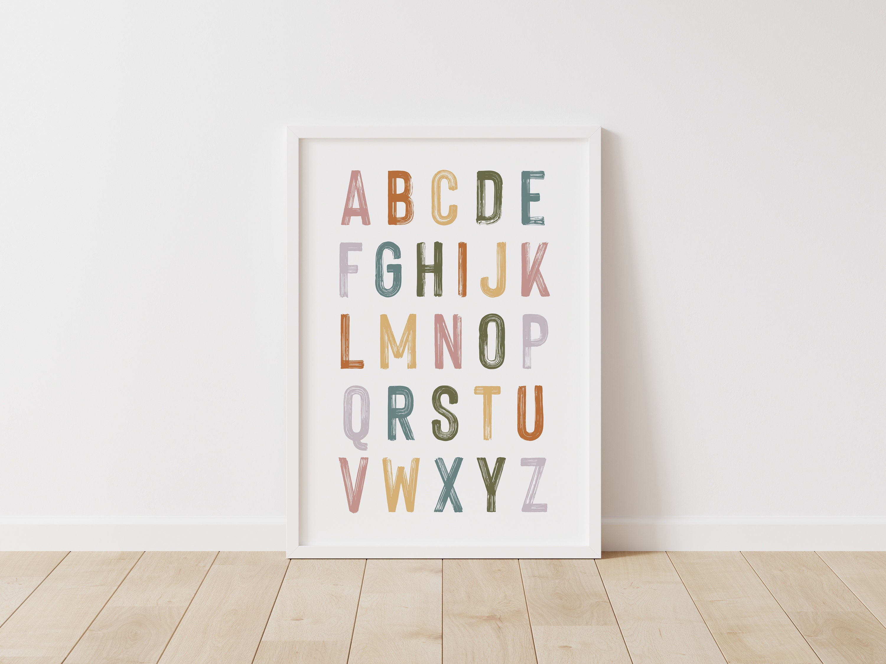 DIGITAL DOWNLOAD Alphabet Poster Rainbow Educational | Etsy