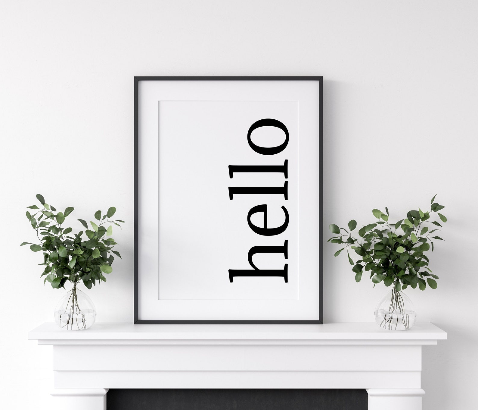 DIGITAL DOWNLOAD Hello Sign Printable Wall Art Living Room - Etsy