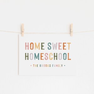 DIGITAL DOWNLOAD Home Sweet Homeschool Sign Homeschool Printable Wall ...
