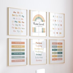 DIGITAL DOWNLOAD Classroom Decor Bundle Boho Rainbow Classroom Decor ...