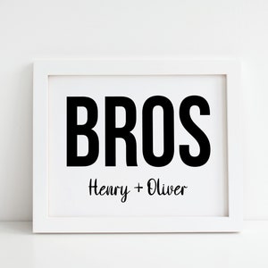 DIGITAL DOWNLOAD Brothers Room Decor Custom Nursery Name Sign Boy Boys ...