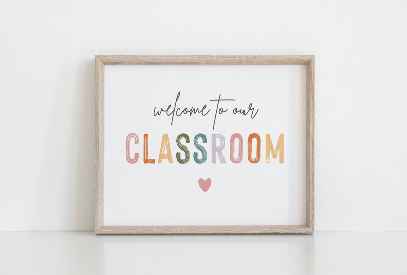 DIGITAL DOWNLOAD Classroom Decor Bundle Boho Rainbow - Etsy