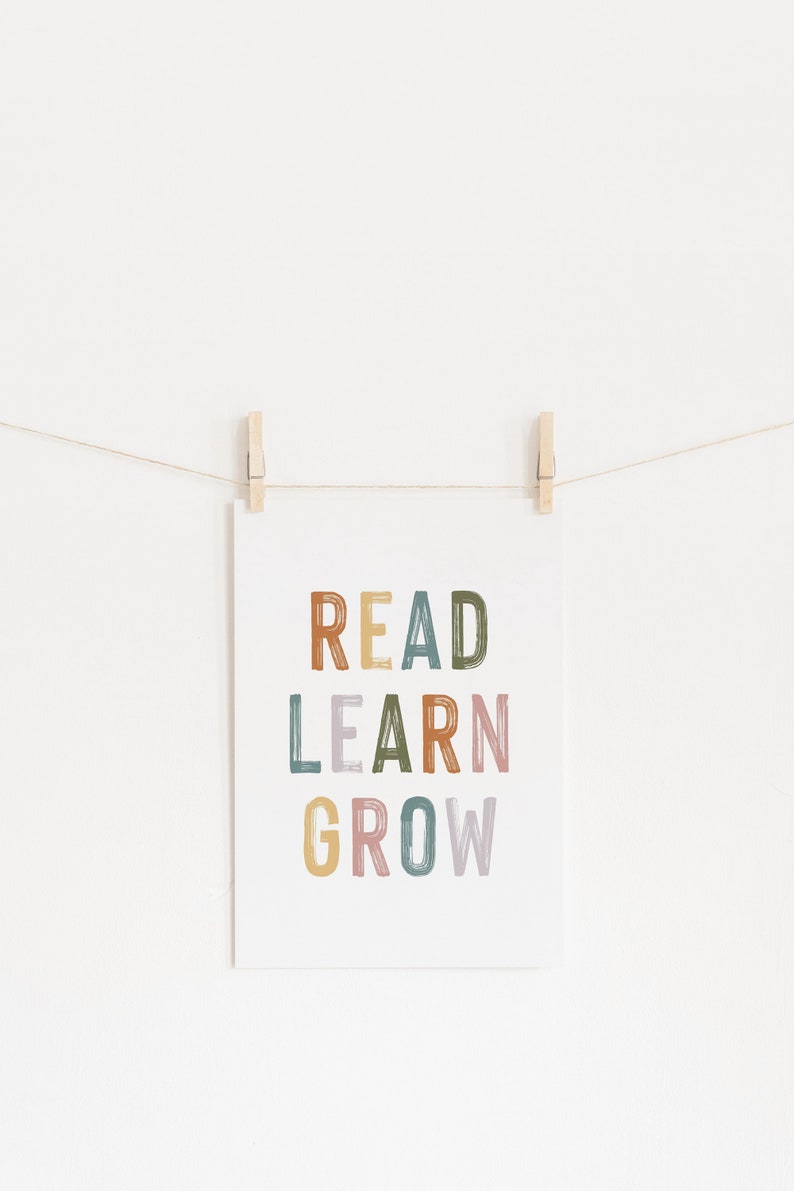 DIGITAL DOWNLOAD Read Learn Grow Reading Nook Kids - Etsy