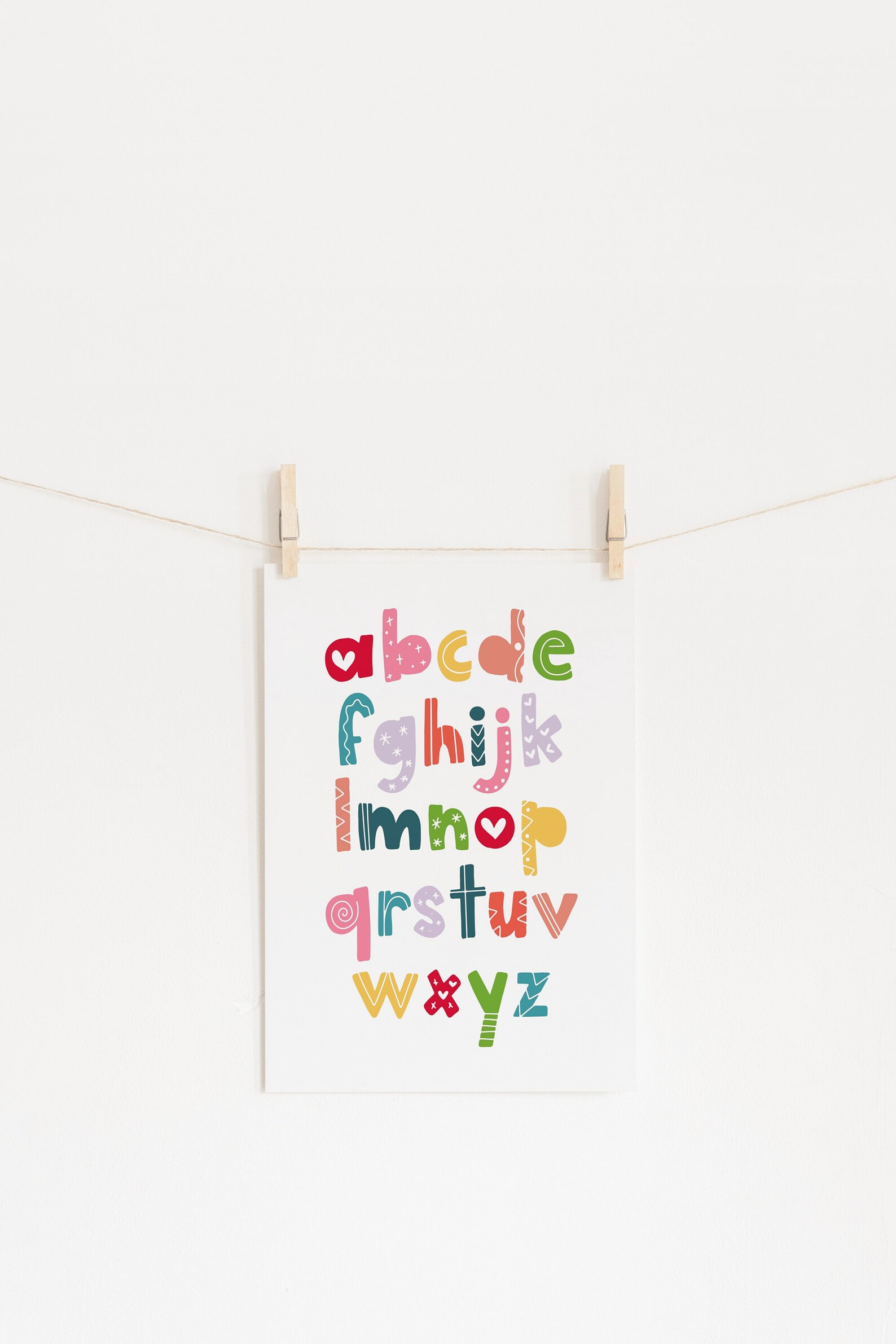 DIGITAL DOWNLOAD Alphabet Poster Printable Kids Room Wall - Etsy