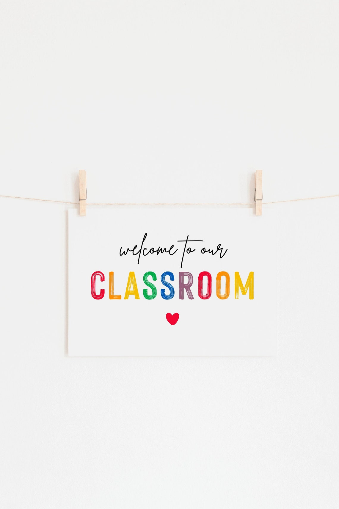DIGITAL DOWNLOAD Classroom Decor Bright Rainbow Welcome to - Etsy