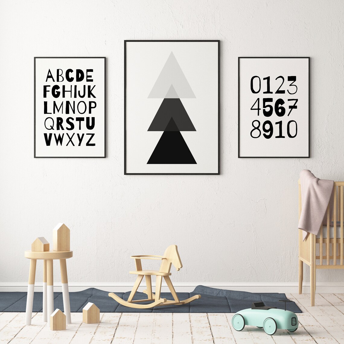 DIGITAL DOWNLOAD Set of 3 Nursery Decor Alphabet Poster - Etsy