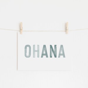 DIGITAL DOWNLOAD • Ohana Sign • Ohana Means Family • Coastal Wall Art ...