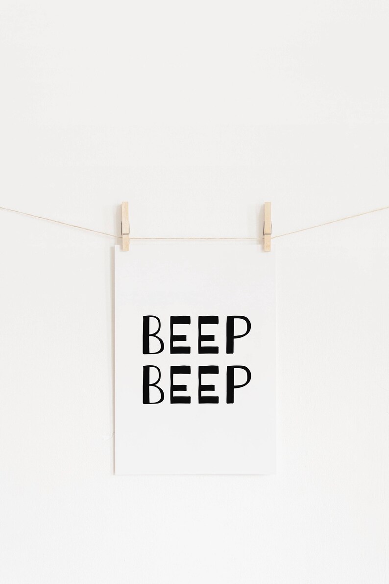 DIGITAL DOWNLOAD Beep Beep Car Theme Kids Room Decor | Etsy