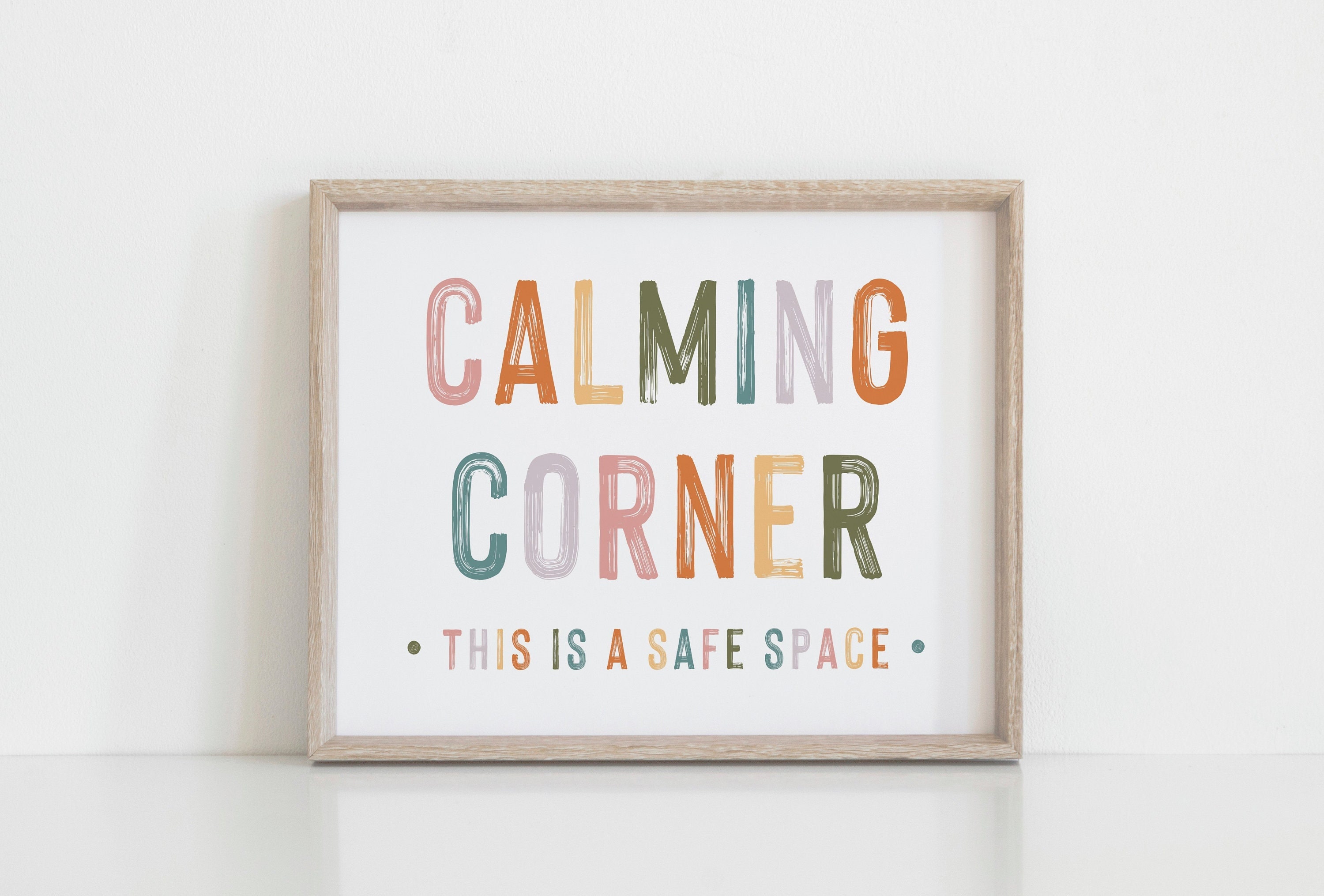 DIGITAL DOWNLOAD Calming Corner Sign Safe Space Wall Art | Etsy