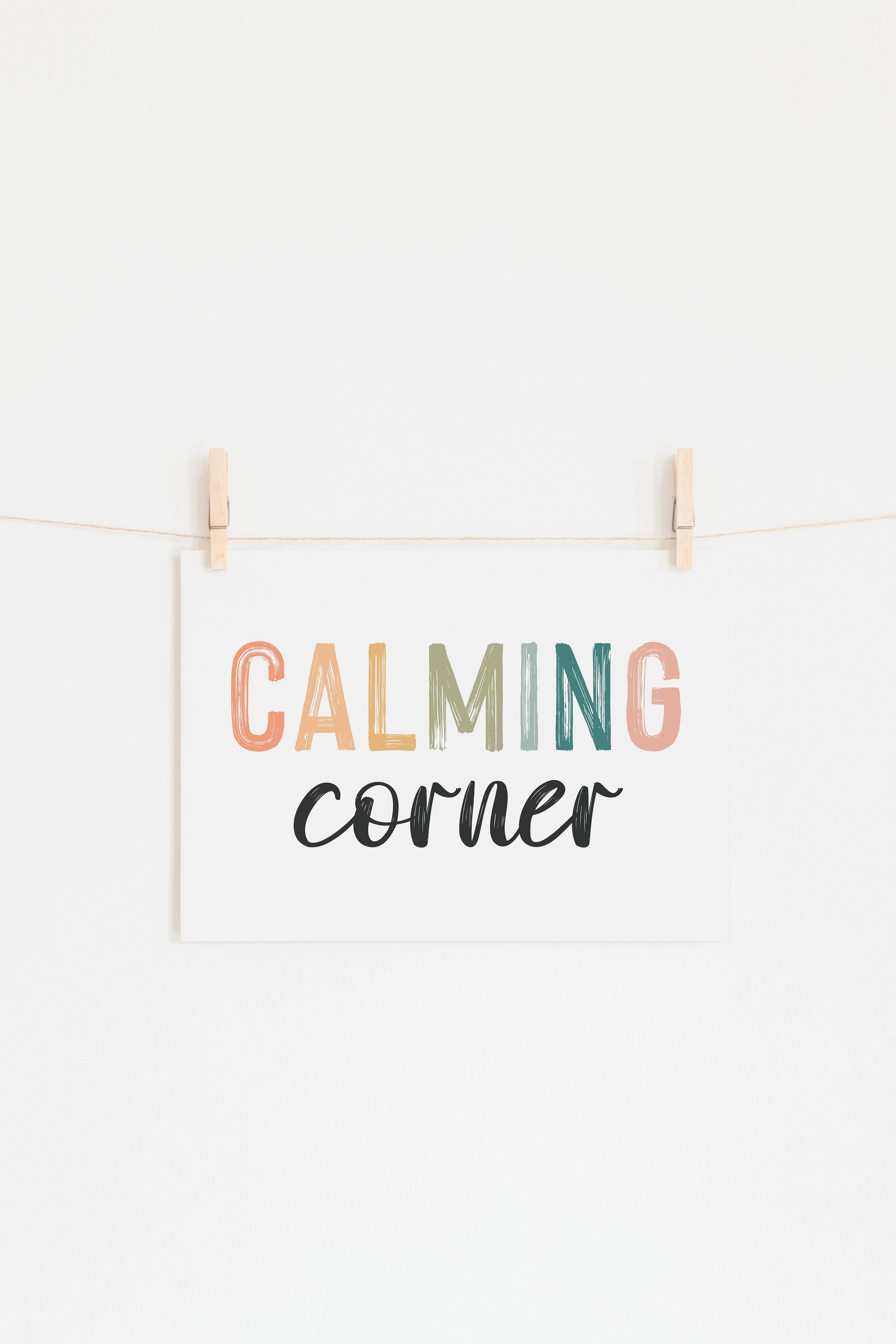 DIGITAL DOWNLOAD Calming Corner Sign Safe Space Wall Art - Etsy