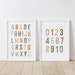 DIGITAL DOWNLOAD Alphabet Poster Nursery Decor Neutral ABC 123 ...