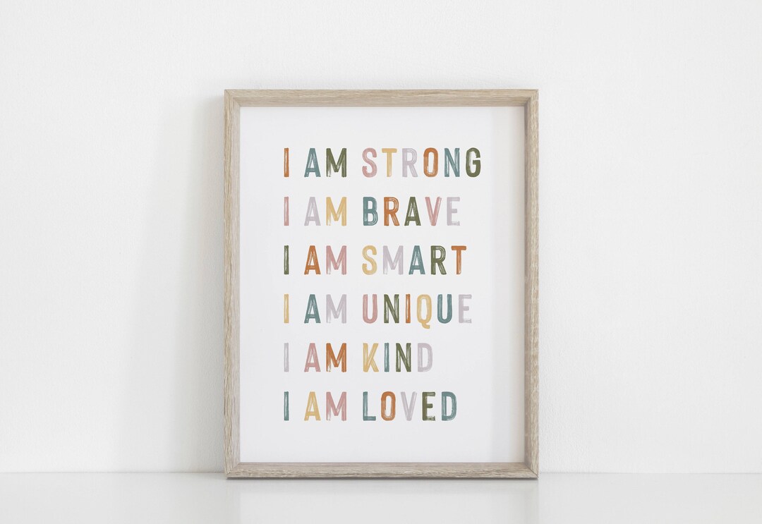 DIGITAL DOWNLOAD Inspirational Quotes for Kids Classroom Decor Rainbow ...