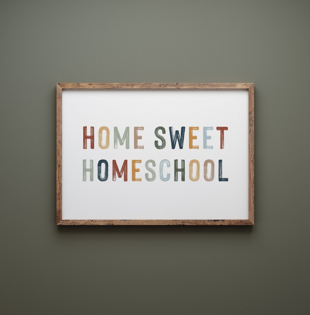DIGITAL DOWNLOAD Home Sweet Homeschool Sign Homeschool Printable Wall ...