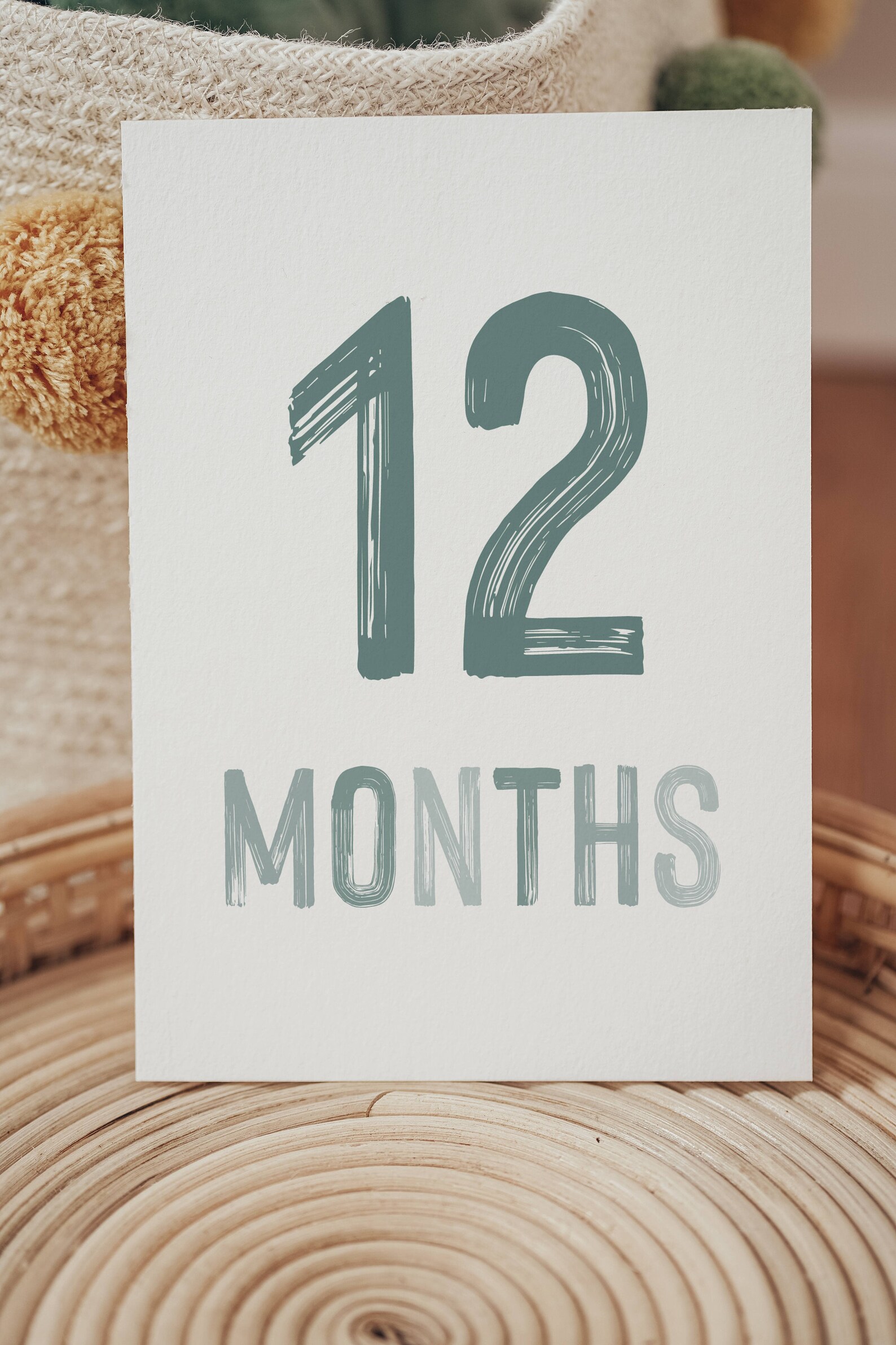 DIGITAL DOWNLOAD Monthly Milestone Cards Blue Printable - Etsy