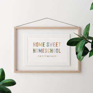 DIGITAL DOWNLOAD Home Sweet Homeschool Sign Homeschool Printable Wall ...