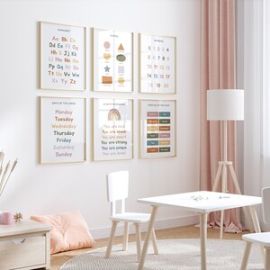 DIGITAL DOWNLOAD Boho Classroom Decor Bundle Educational Poster Set ...