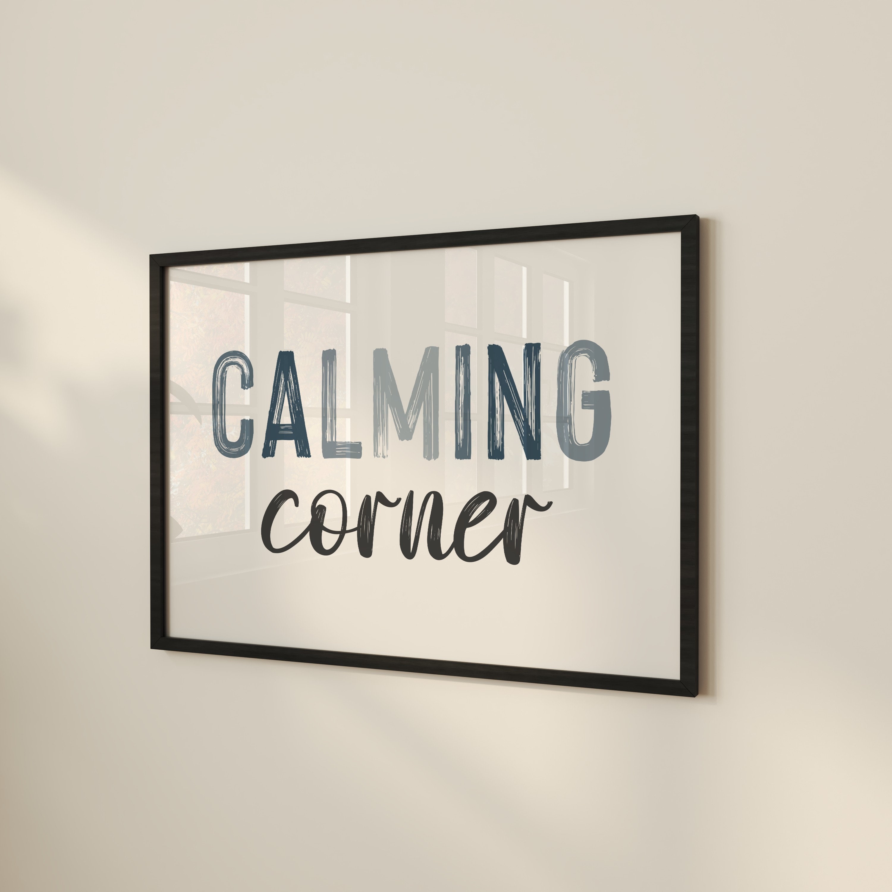 DIGITAL DOWNLOAD Calming Corner Sign Safe Space Wall Art - Etsy