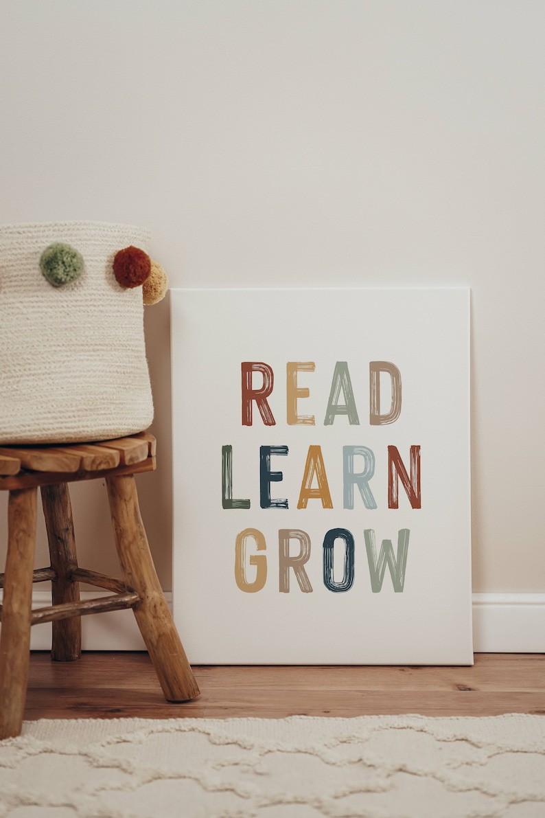 DIGITAL DOWNLOAD Read Learn Grow Reading Nook Kids | Etsy