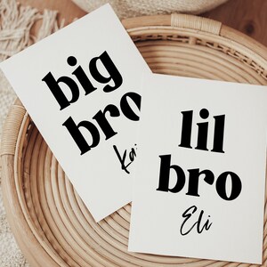 DIGITAL DOWNLOAD Big Bro Lil Bro Sign Brothers Sign Boys Room Decor Set ...