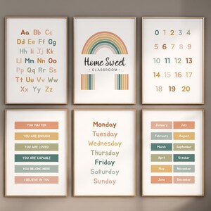 DIGITAL DOWNLOAD Classroom Decor Bundle Boho Rainbow Classroom Decor ...