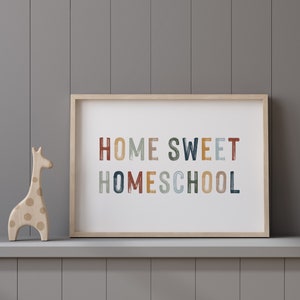 DIGITAL DOWNLOAD Home Sweet Homeschool Sign Homeschool Printable Wall ...