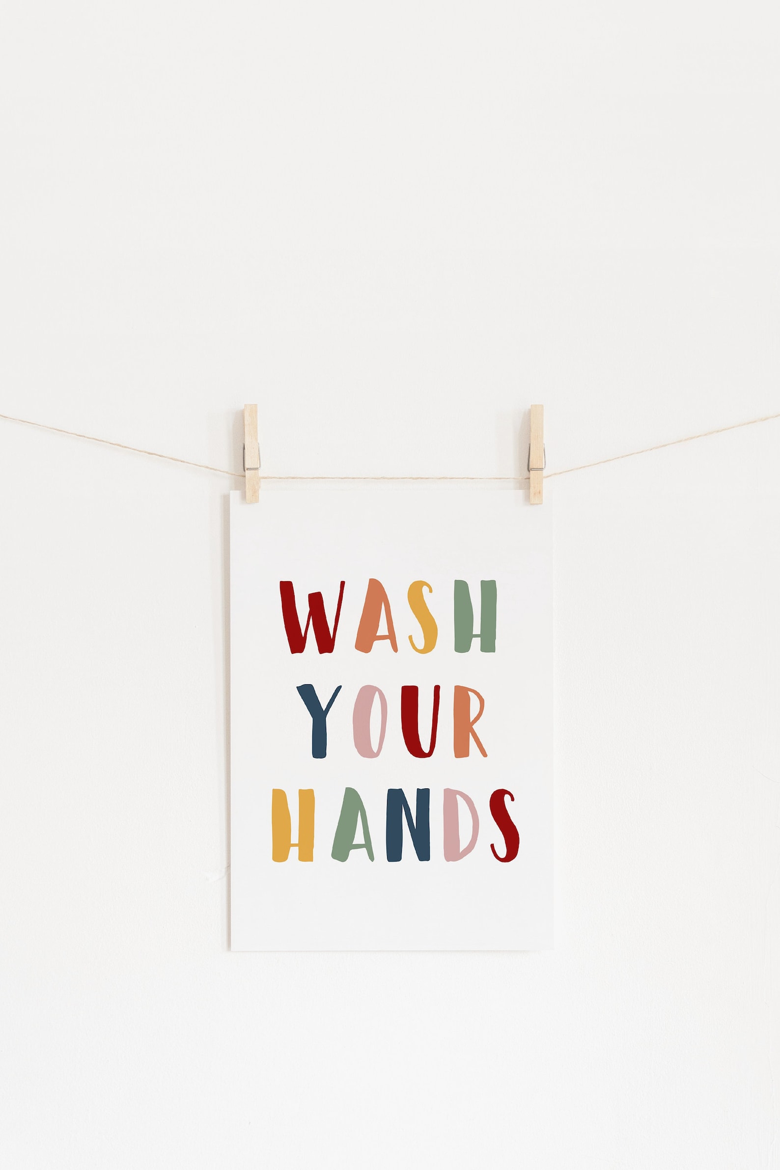 Kids Bathroom Wall Decor Set of 3 Wash Your Hands Sign | Etsy