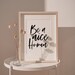 DIGITAL DOWNLOAD Be A Nice Human Sign Inspirational Wall Art - Etsy
