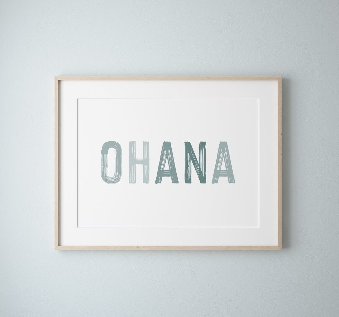 DIGITAL DOWNLOAD • Ohana Sign • Ohana Means Family • Coastal Wall Art ...