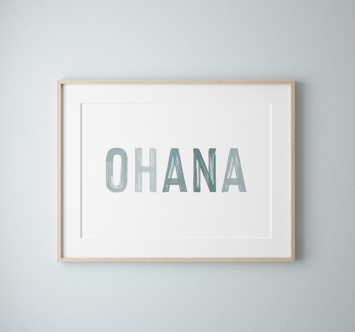 DIGITAL DOWNLOAD Ohana Sign Ohana Means Family Coastal - Etsy