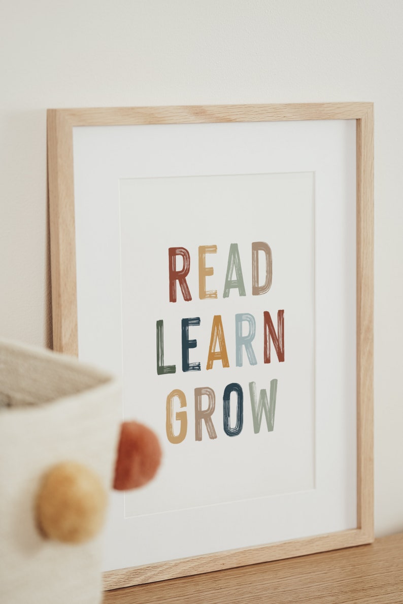 DIGITAL DOWNLOAD Read Learn Grow Reading Nook Kids | Etsy